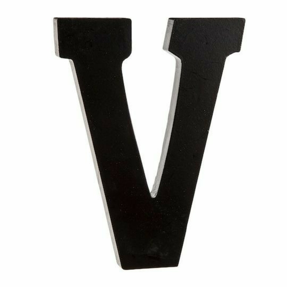 Hobby Lobby | Wall Decor | Black Wooden Hanging Standing Craft Letter V ...